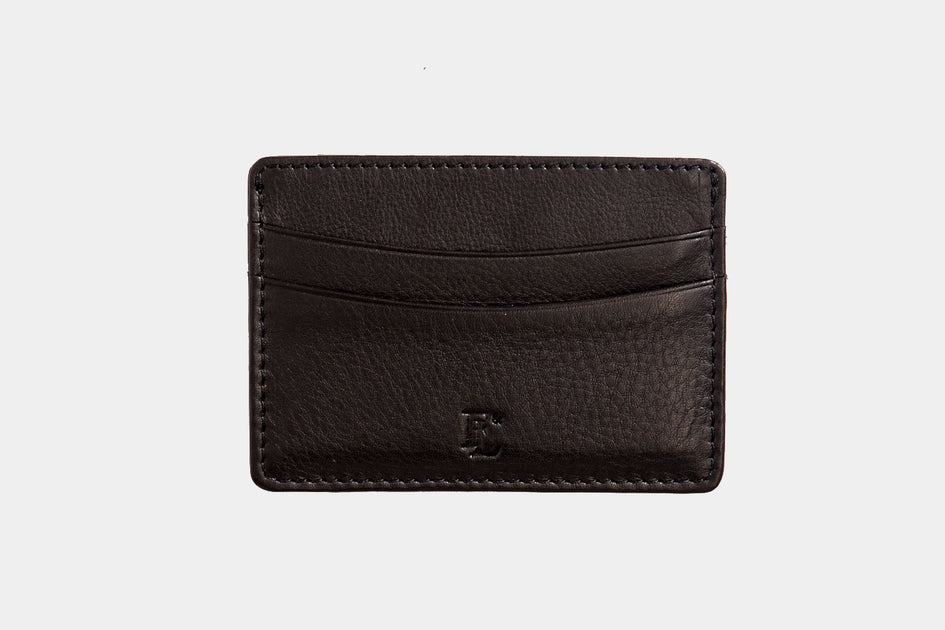 Leather Card Holder Black | Handcrafted & Slimline | Forbes & Lewis